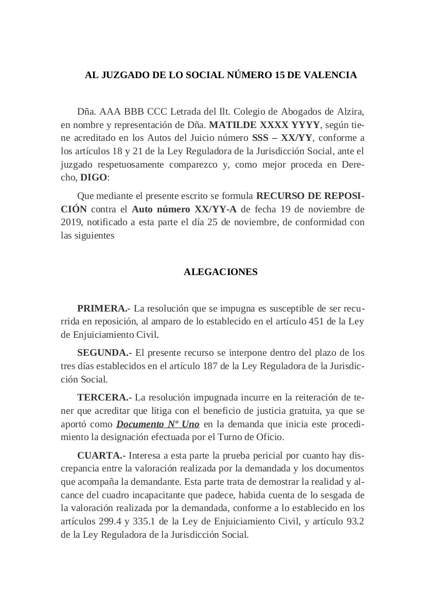 Recurso de Reposición | Juspedia